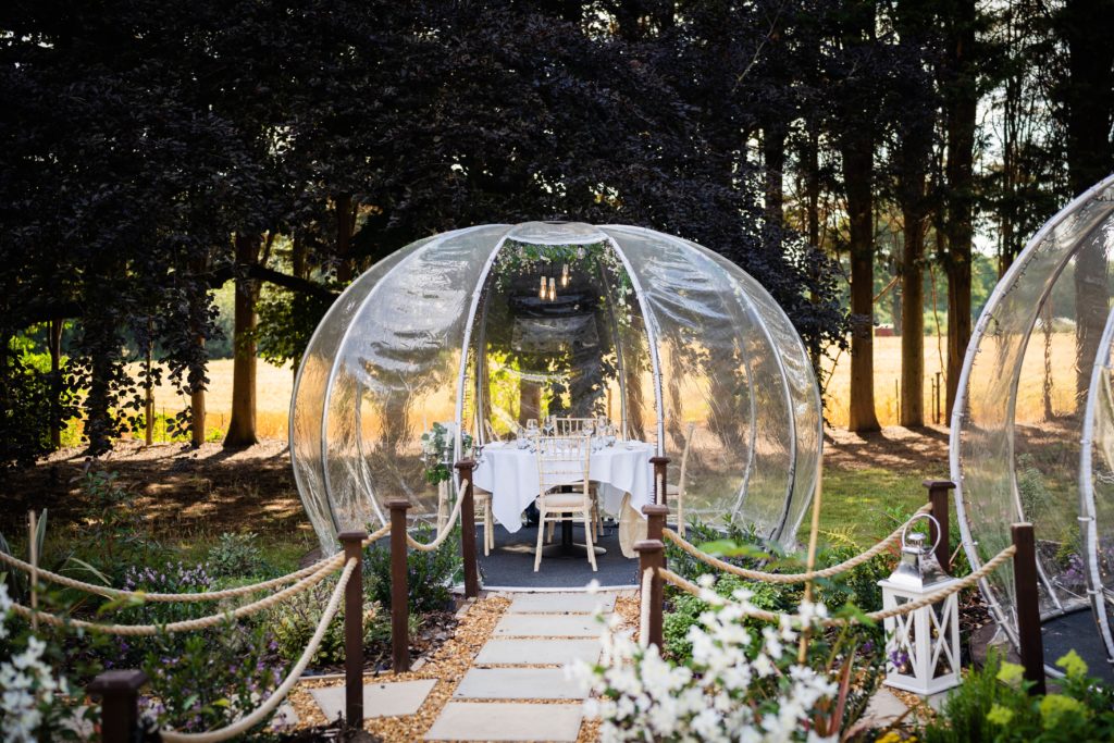 Woodland Outdoor Dining Pods - Mercure Chester Abbots Well Hotel